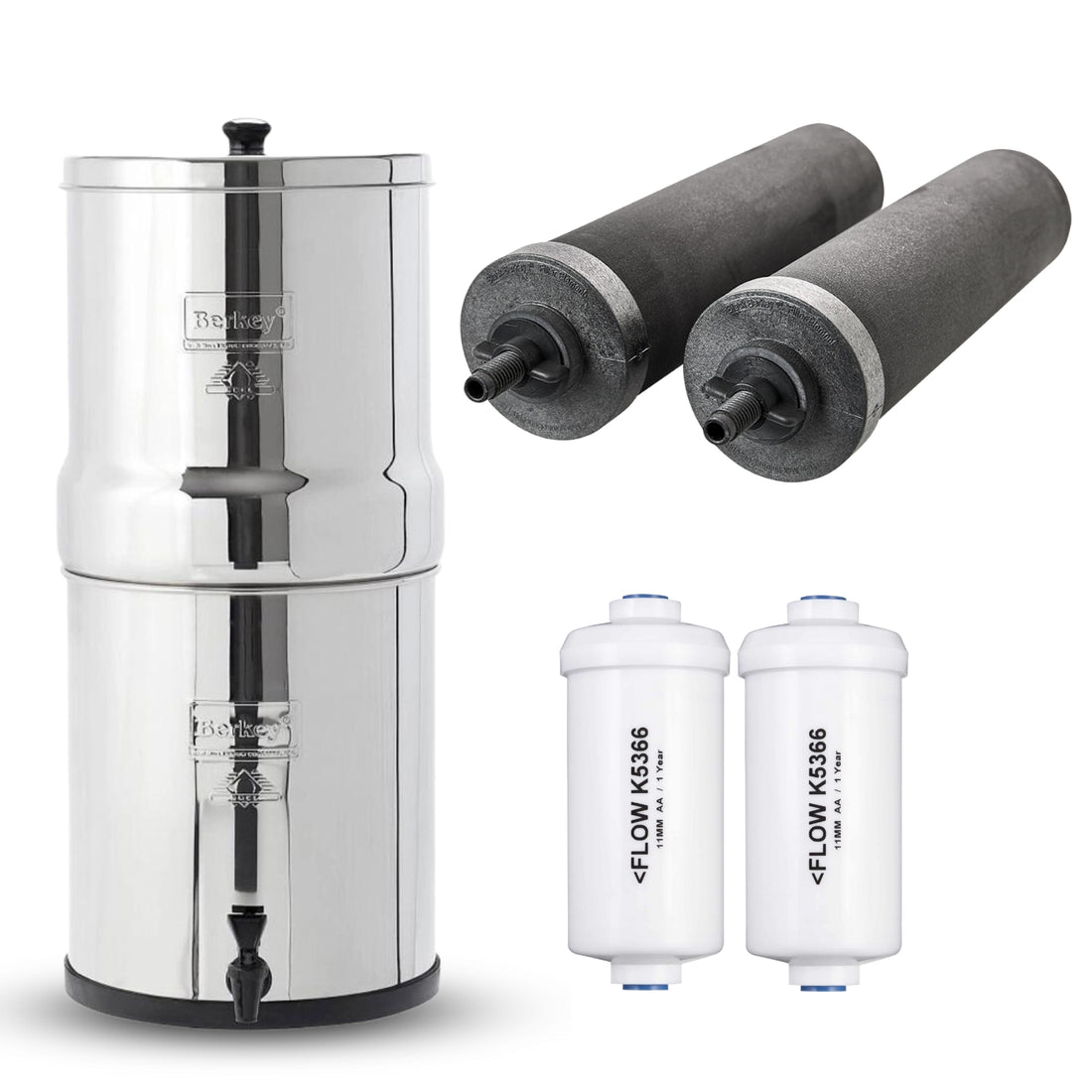 Bundle - Big Berkey with Black Berkey Elements and PF2 fluoride filter ...
