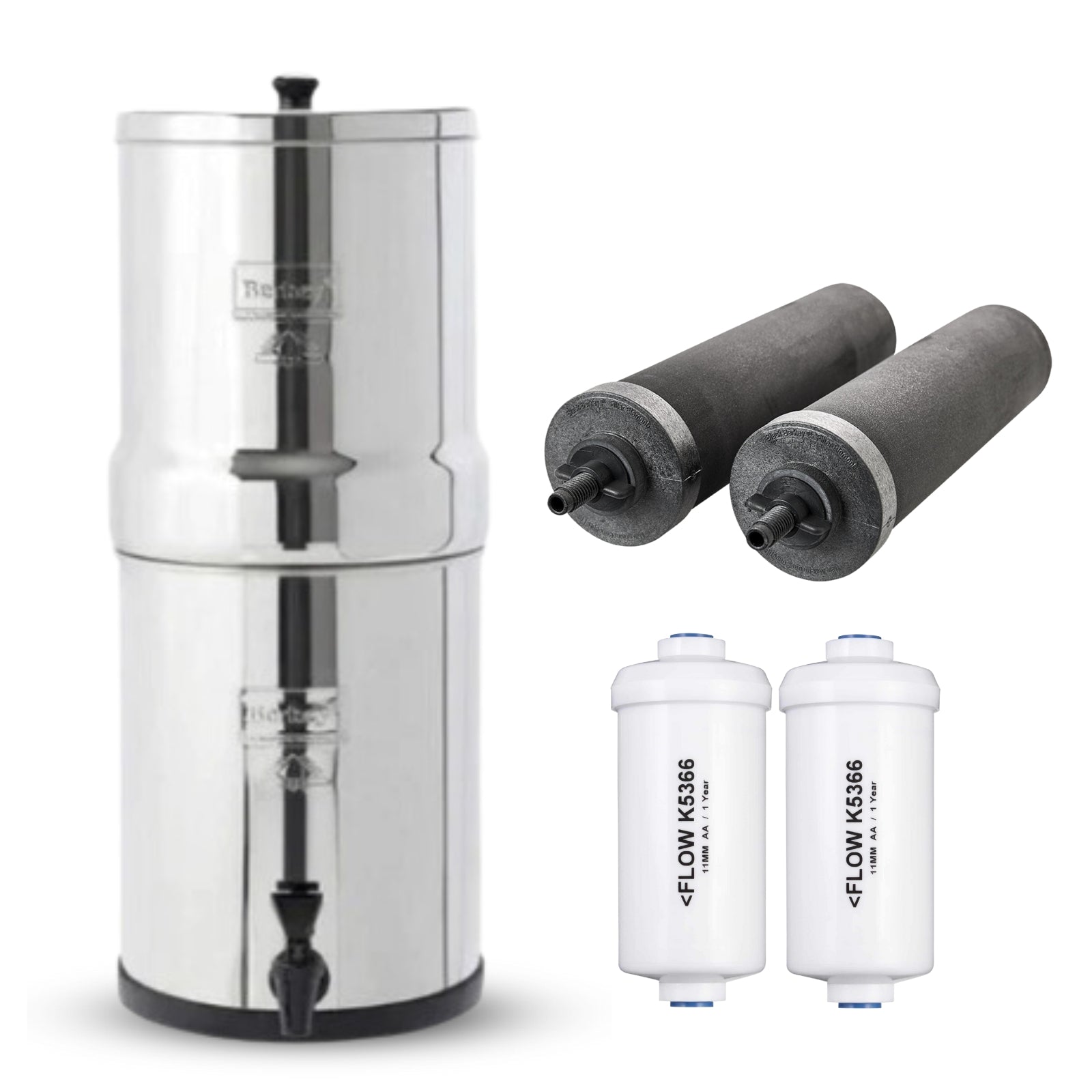 Bundle-Royal Berkey with Black Berkey Elements and PF2 fluoride filter ...